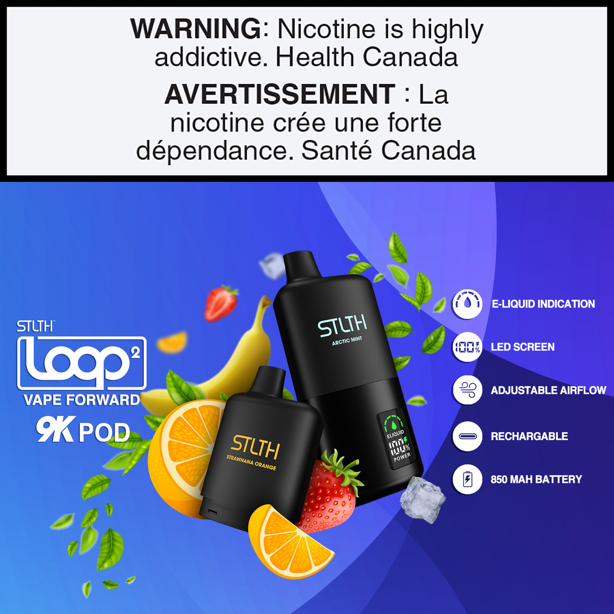 STLTH LOOP 2 9K | VAPE SHOP BARRIE | CANADA VAPING SUPPLIES – Silver ...